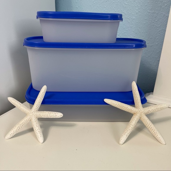 Tupperware | Kitchen | Tupperware Modular Mates Rectangular Oval Royal ...